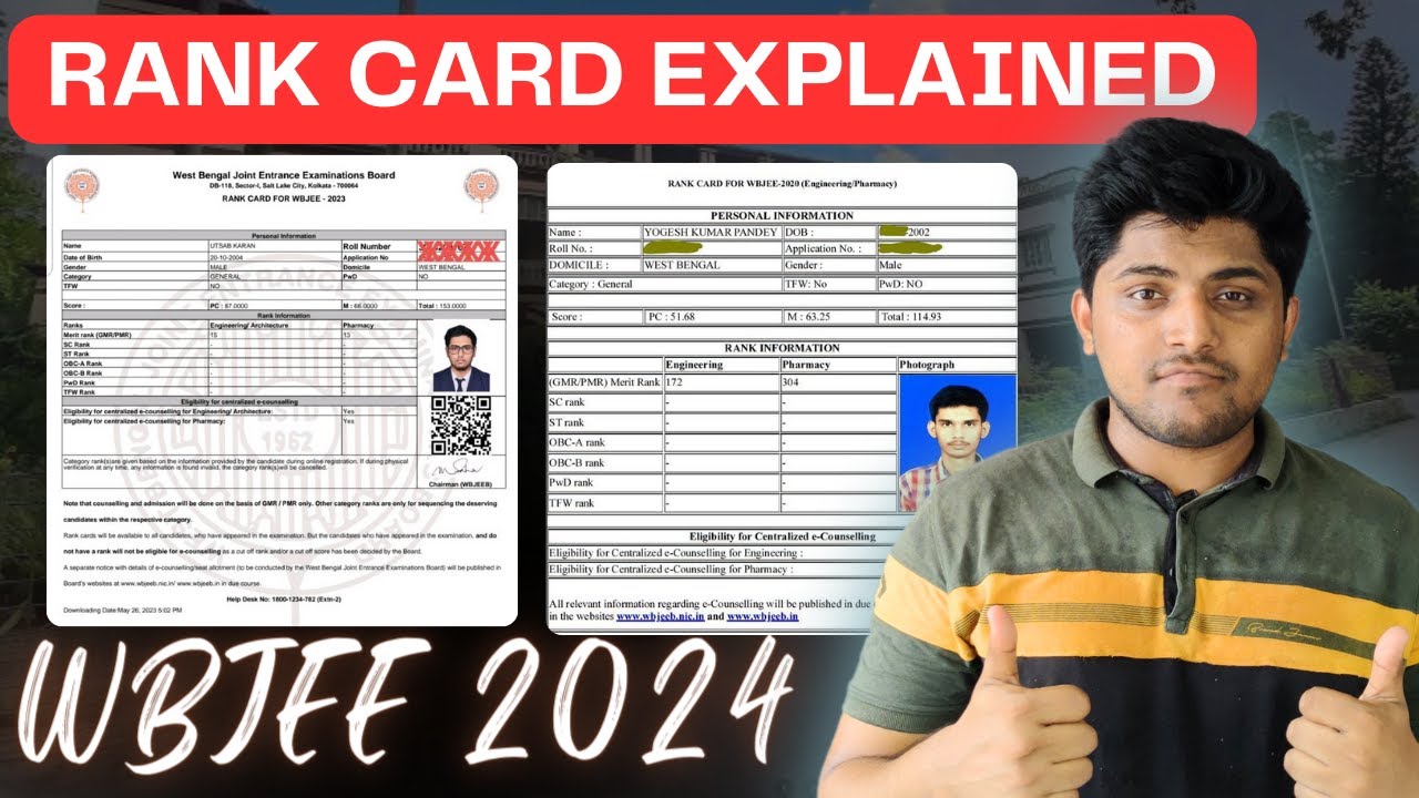 WBJEE 2024 || Rank Card Explained || Bangla - YouTube