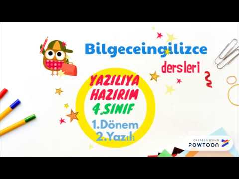 4.sınıf 1.dönem 2.ingilizce yazılı sınav