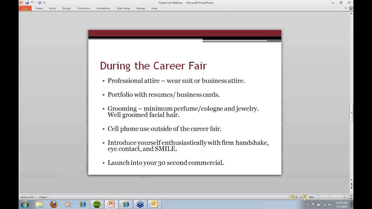 Career Fair Preparation webinar - YouTube