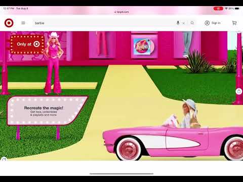 Exploring Barbie products on the Target Website!
