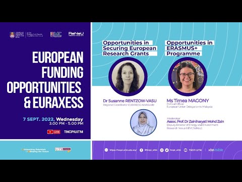 RESEARCH WEBINAR EUROPEAN FUNDING OPPORTUNITIES & EURAXESS - YouTube