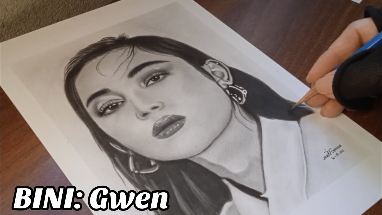 DRAWING BINI GWEN | jesar art - YouTube