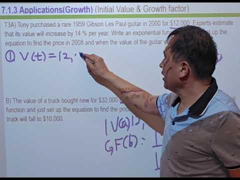 Algebra2. 7.1 Growth or Decay Model(Exponential Function Word Problem) Initial Value & Growth ...