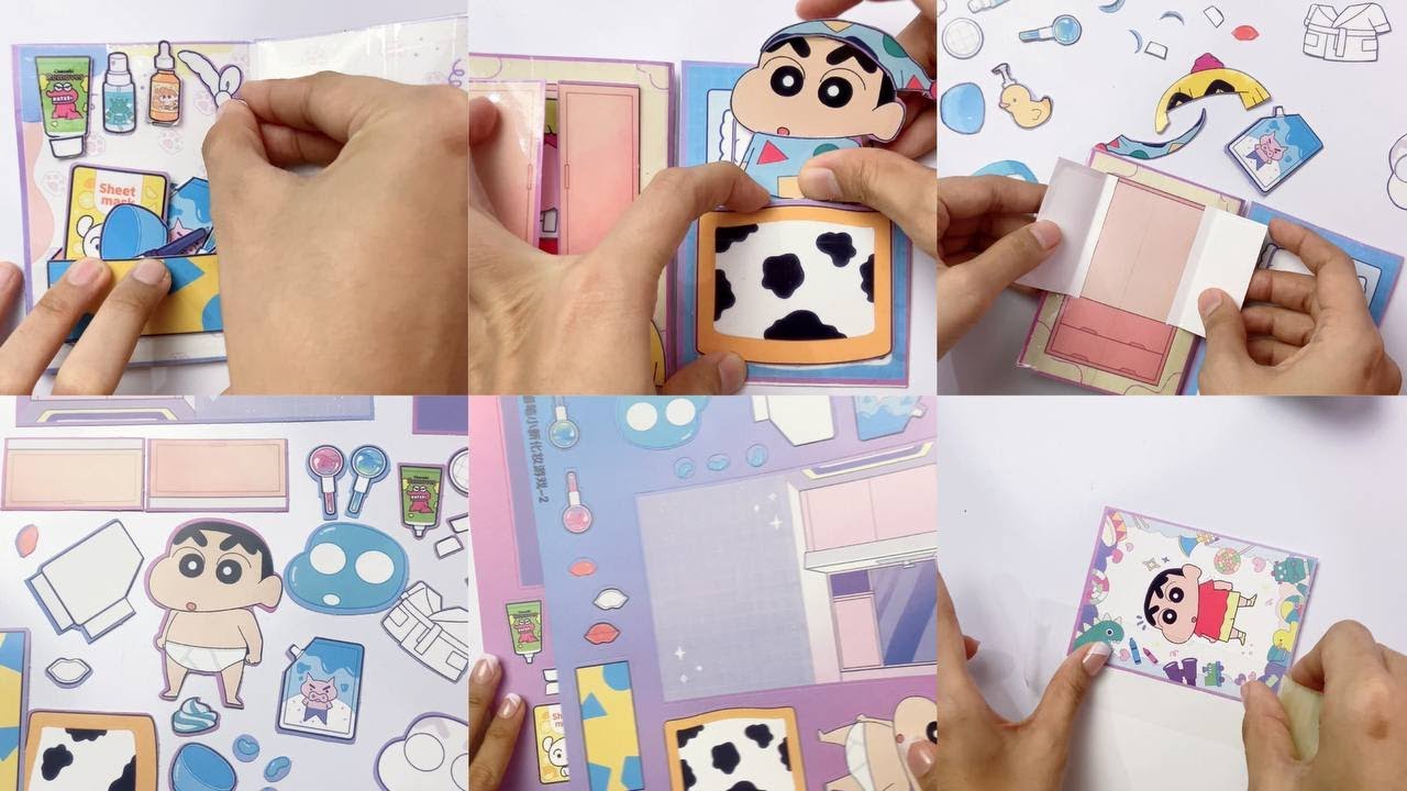 5 Minutes of Satisfying with Shinchan Makeover DIY Quiet Book ...