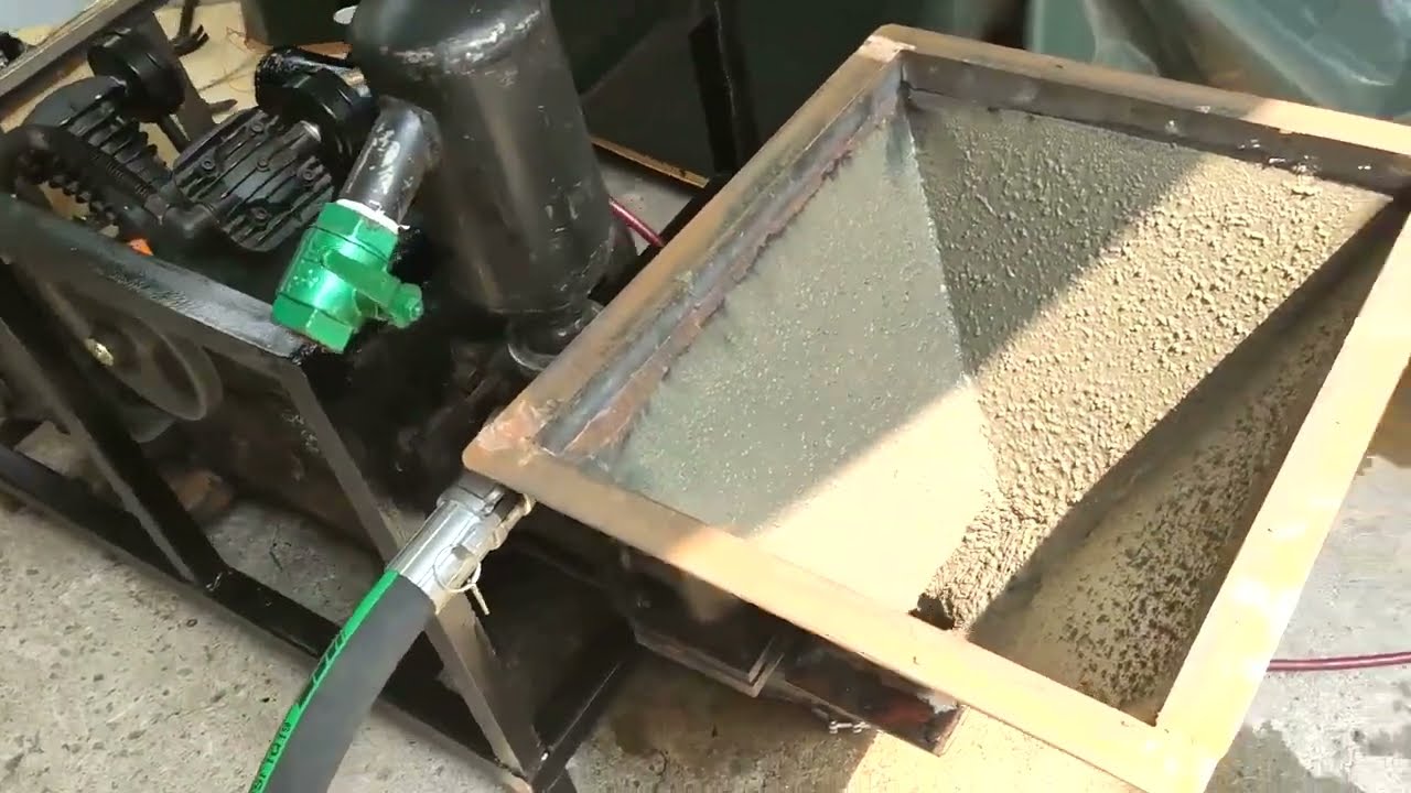 Output and slump test shotcrete for thicker walls - YouTube