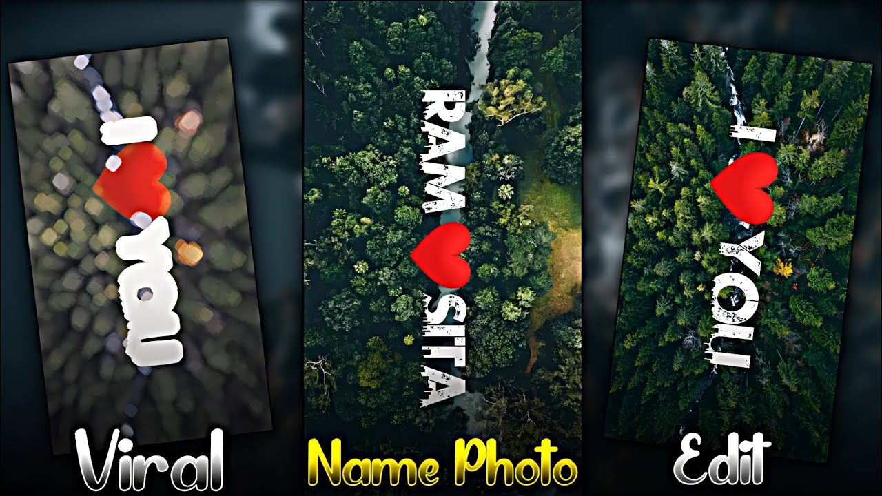 Trending Name Photo Reels Editing🔥Viral Name Photo Video Editing😍 New ...