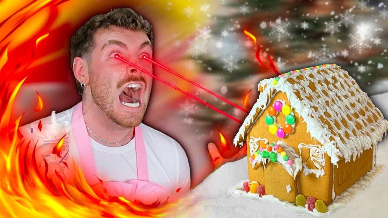building a gingerbread house and HATING EVERY MINUTE OF IT. - YouTube