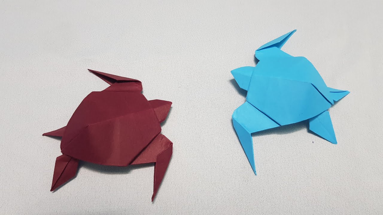 Easy Origami Sea Turtle (Designed by Akira Yoshizawa) - Gấp rùa biển ...