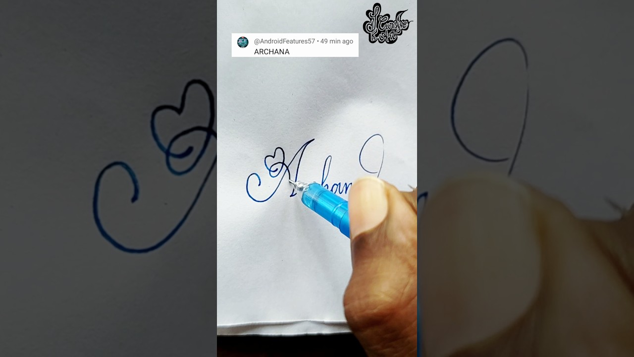 stylish name | Archana | Calligraphy signature - YouTube