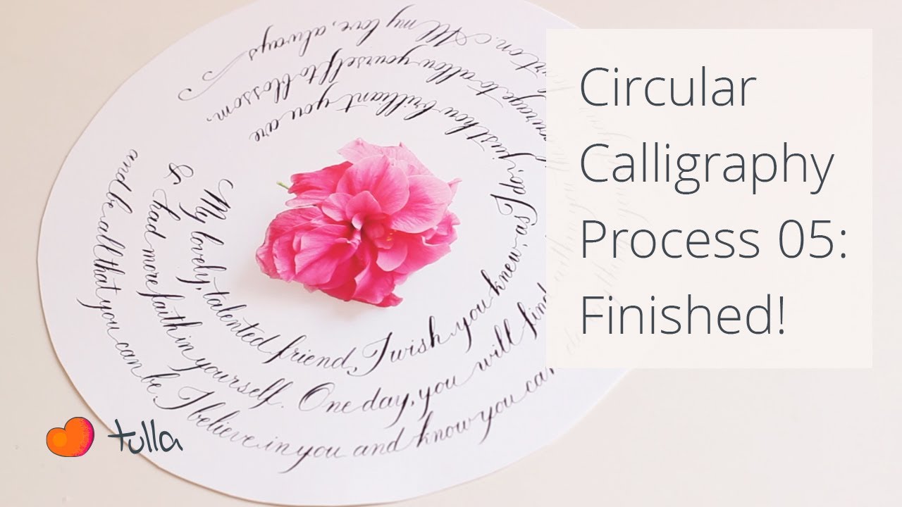 Circular Calligraphy Art Process: 05 Finished Piece - YouTube