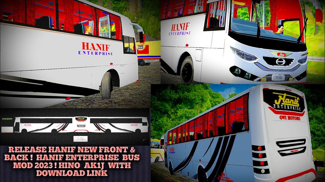 RELEASE HANIF NEW FRONT & BACK ! HANIF ENTERPRISE BUS MOD 2023 ! HINO ...