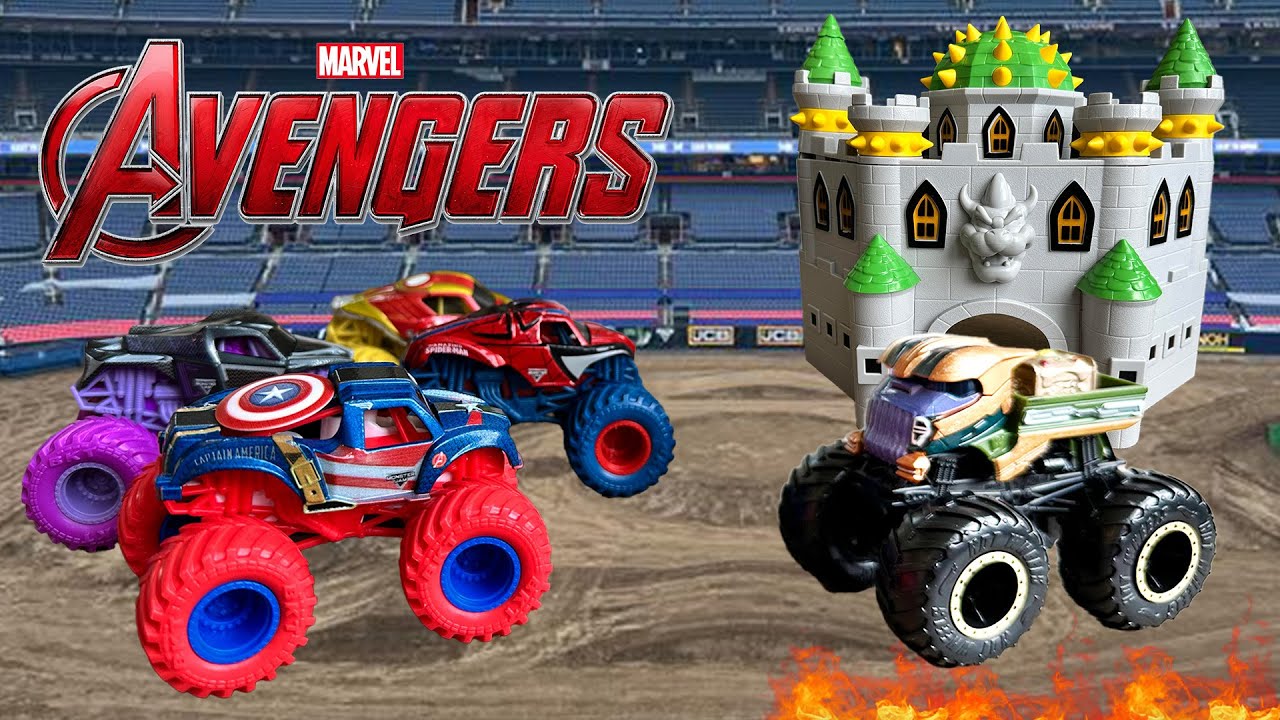 Marvel Avengers Monster Trucks Save Monster Jam City 🛻 | Kids Pretend ...