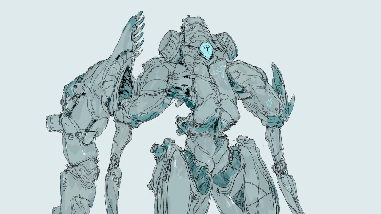 Drawing robot on ipad procreate -Timelapse - YouTube