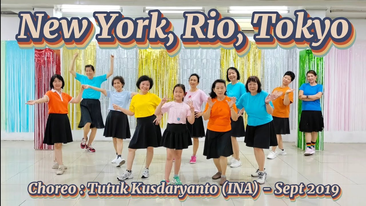 New York, Rio, Tokyo Line Dance // Choreo by Tutuk Kusdaryanto (INA ...