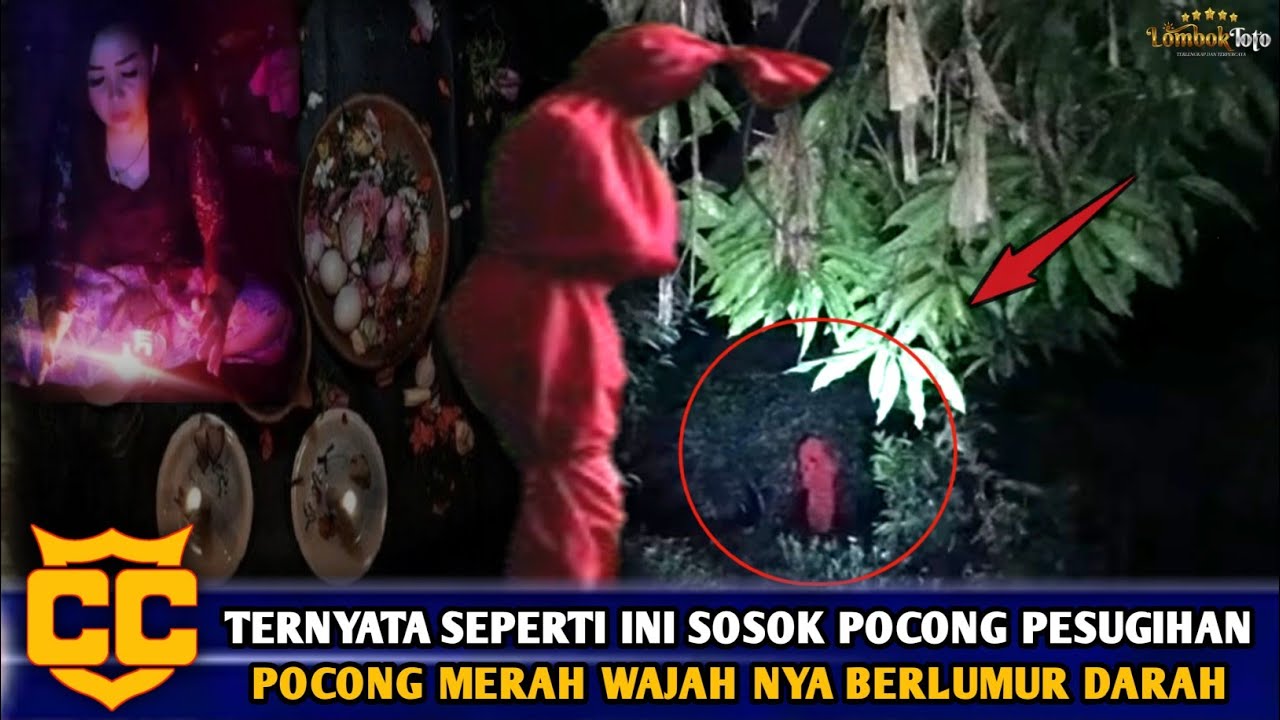 SEPERTI INI KAH WUJUD||SOSOK HANTU POCONG MERAH PESUGIHAN - YouTube