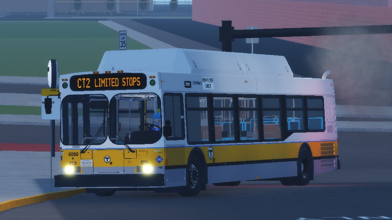 MBTA MBOC: New Flyer C40LF 6000 on route CT2 to Sullivan (Roblox) - YouTube