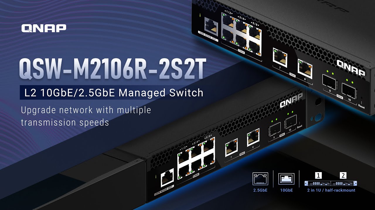 QSW-M2106R-2S2T L2 10GbE/2.5GbE Managed Switch: Upgrade network with ...
