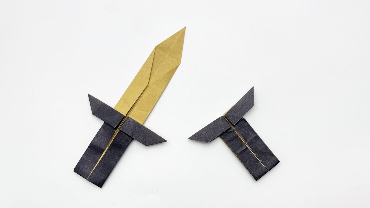 Origami Folding Short Sword🗡|How to make a retractable shortsword|How ...