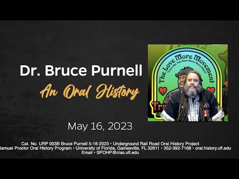 Interview with Dr. Bruce Purnell, Underground Railroad descendant. May ...