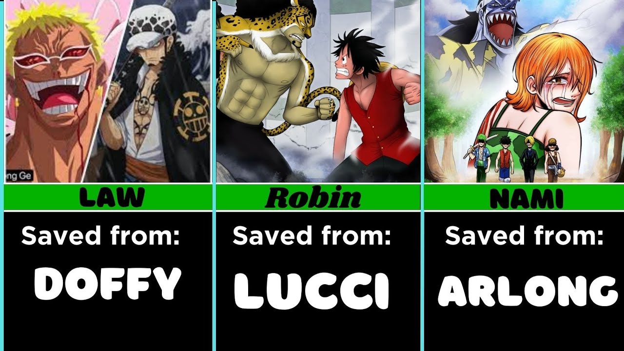 All ONE PIECE Characters Saved by Luffy | (World of Anime 1) - YouTube