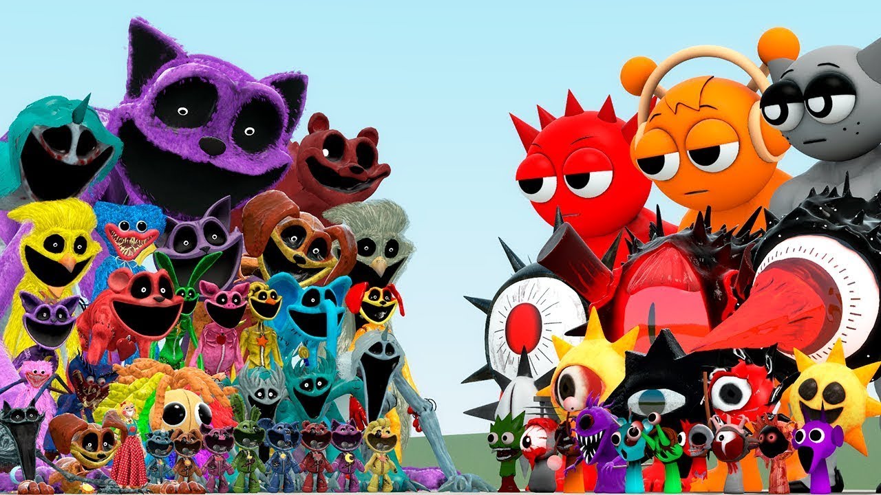 SPRUNKI PINKI FAMILY VS ALL PHASES OF OREN SPRUNKI FAMILY In Garry's ...