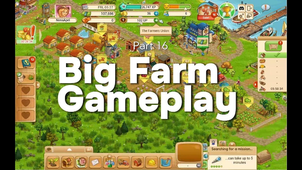 TANAM BUNGA LIAR - Big Farm Gameplay Part 16 - YouTube