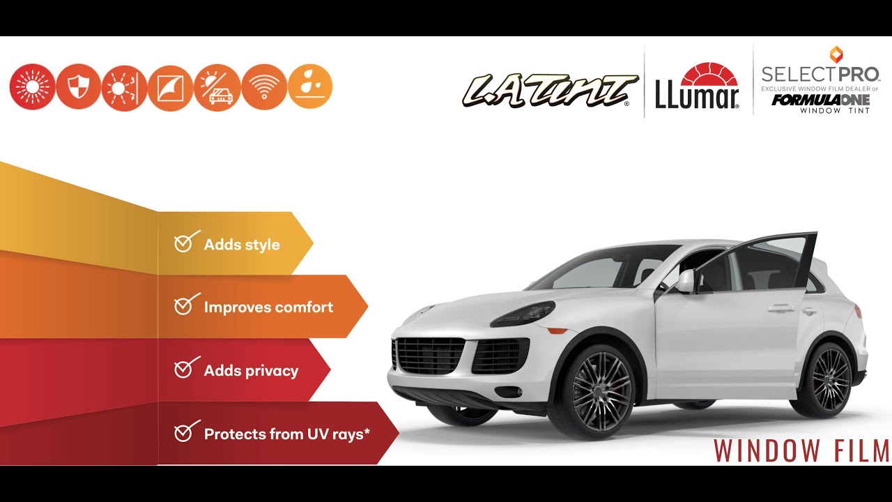 LLumar FormulaOne Automotive Tint Benefits from LA Tint of Manassas - YouTube