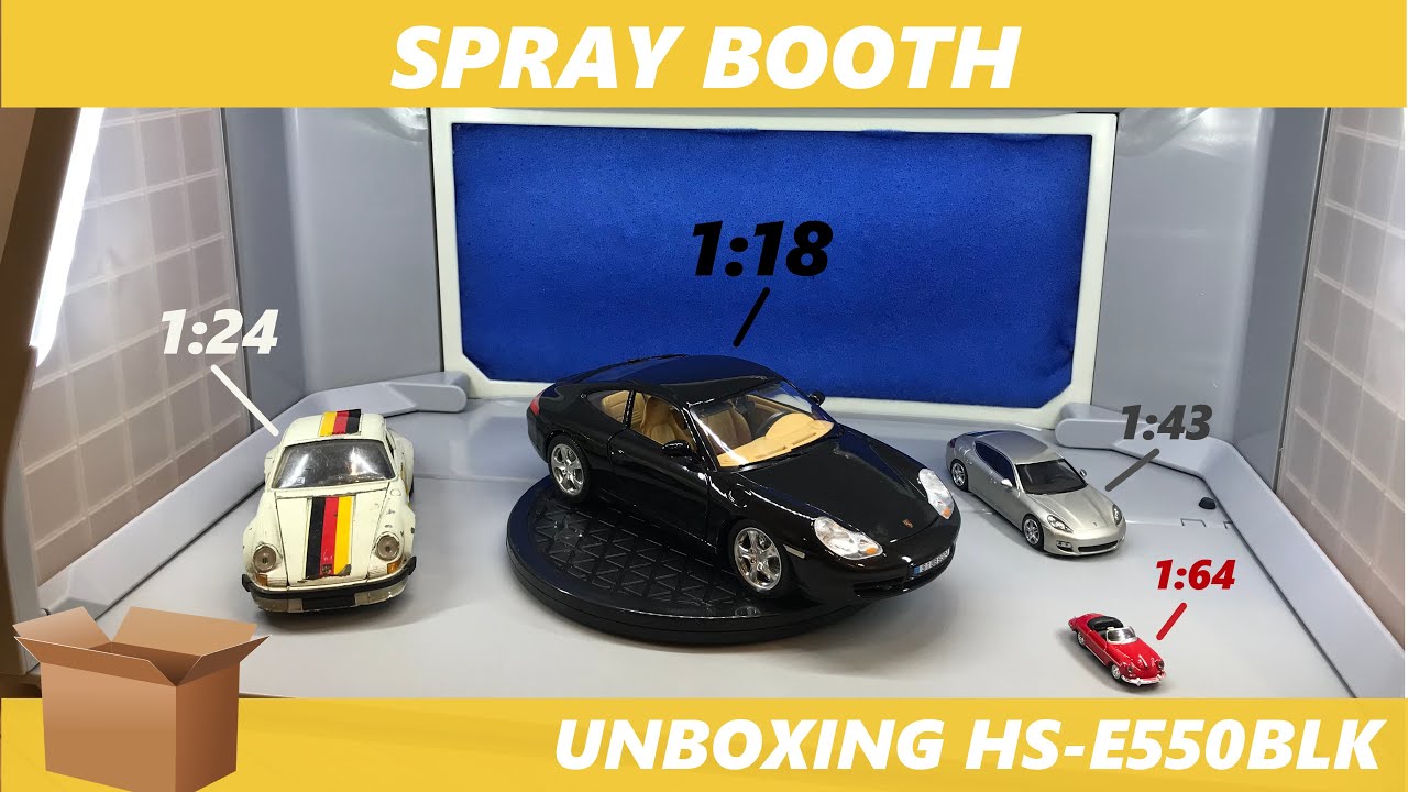 UNBOXING Spray booth HS-E550BLK VS LK for scale modelling, short review ...
