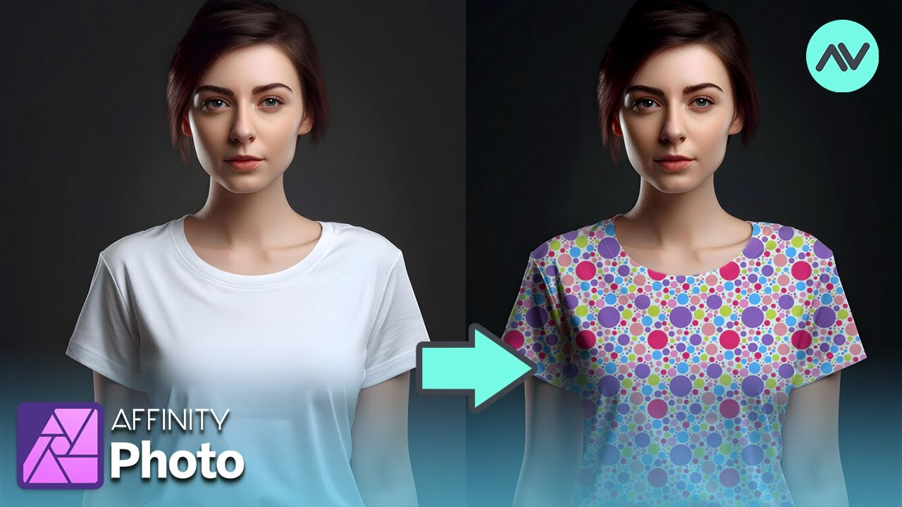 Add Pattern To Clothing in Affinity Photo: Put Any Design Image on a ...