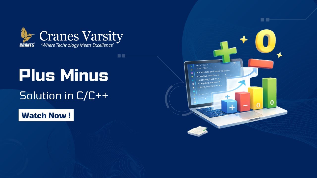 Plus Minus solution in C/C++ | Simple Guide | Cranes Varsity - YouTube