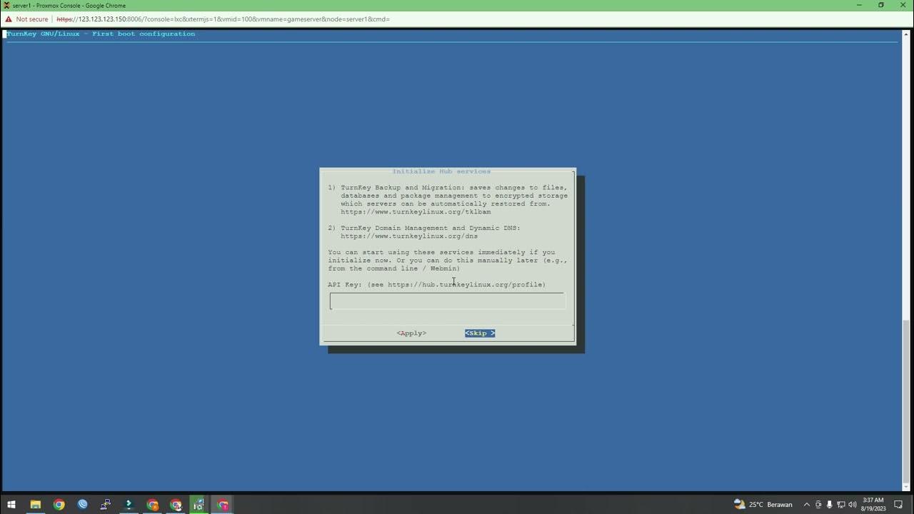 How To Installing Game server Turnkey Linux on Proxmox - YouTube