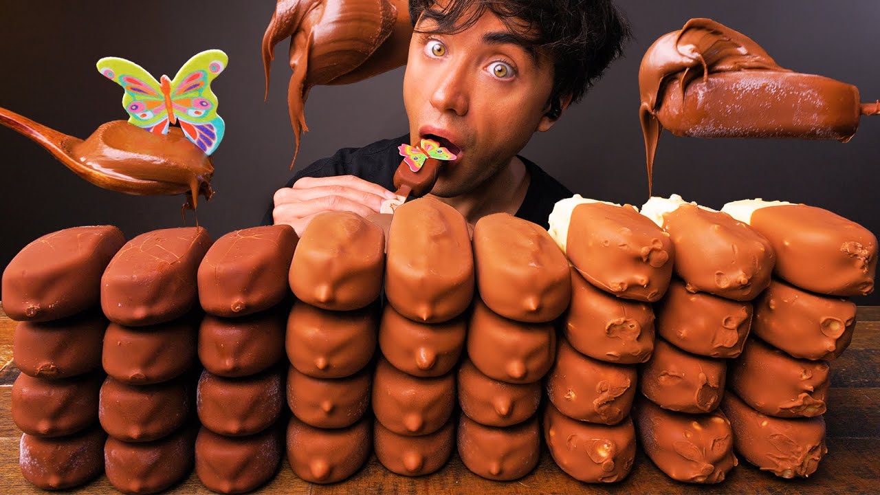 Asmr Chocolate Ice Cream Magnum Nutella Milka Dessert Mukbang 초콜렛 아이스크림