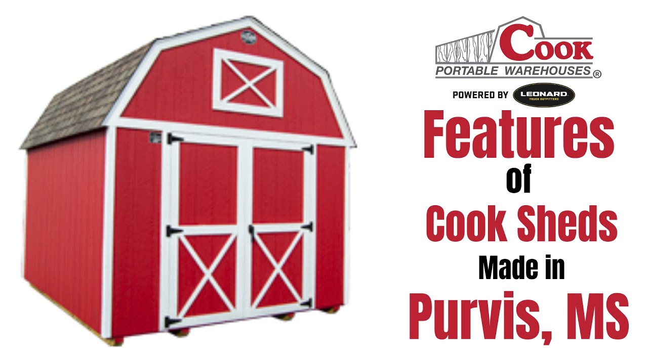 Features of Cook Portable Buildings - YouTube