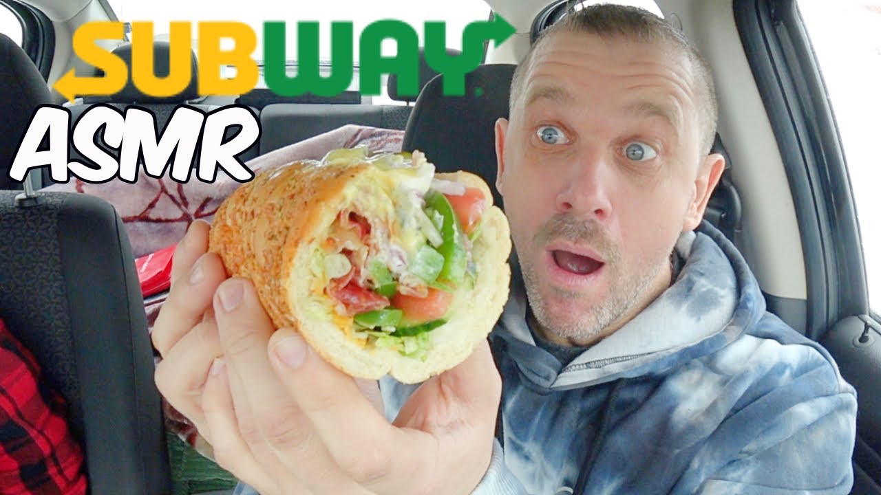 SUBWAY BLT SUB *ASMR* (MUKBANG) MESSY EATING *EATING SOUNDS* - YouTube
