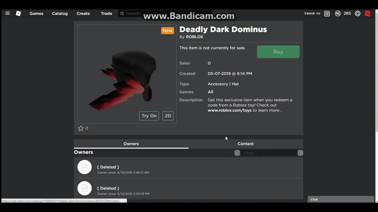 Deadly Dark Dominus Is Out And Its A Toy Code Youtube
