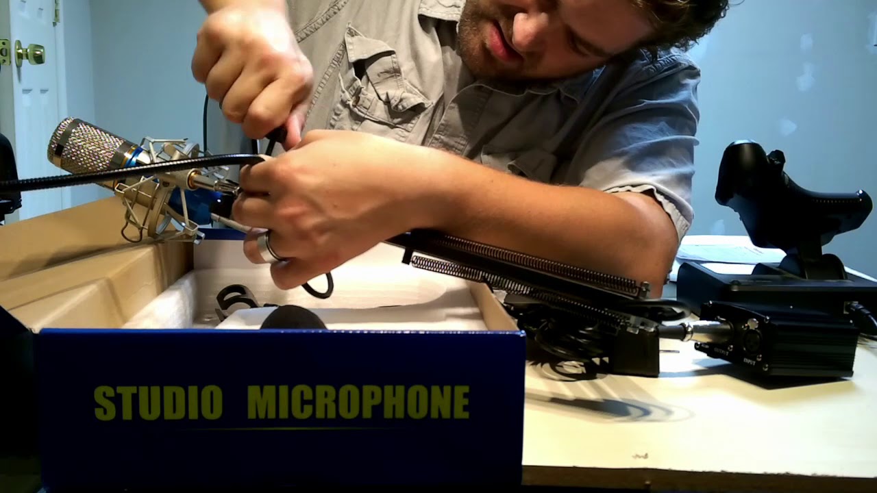 unboxing Excelvan Mic and stand - YouTube