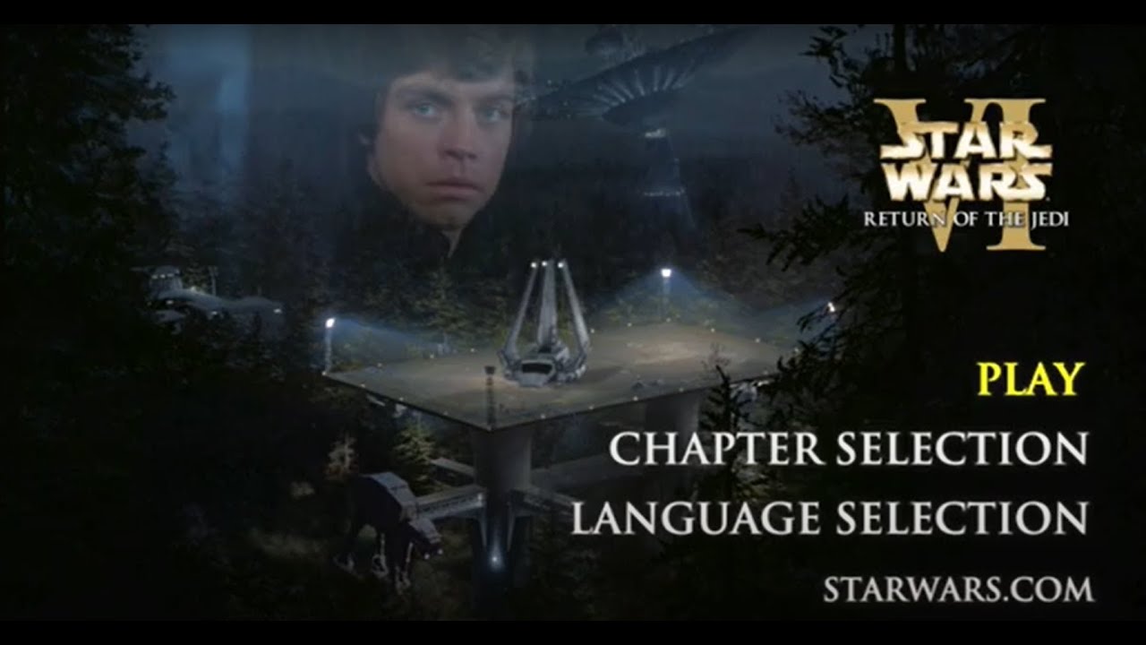Star Wars Episode VI Return of the Jedi DVD Menu Endor Moon - YouTube