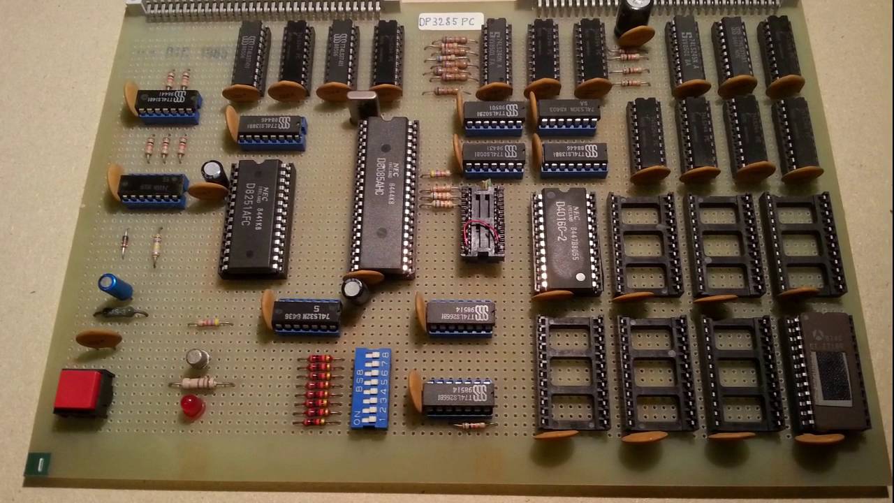 Back from the 80's... Homemade 8085 CPU board - YouTube