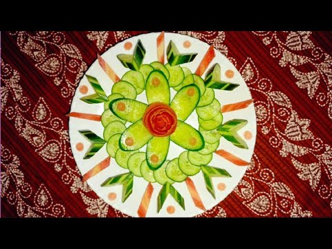 EASY VEGETABLE DECORATION IDEAS VEGETABLE ARTS VEGS CARVING Vegetables Garnishing - YouTube