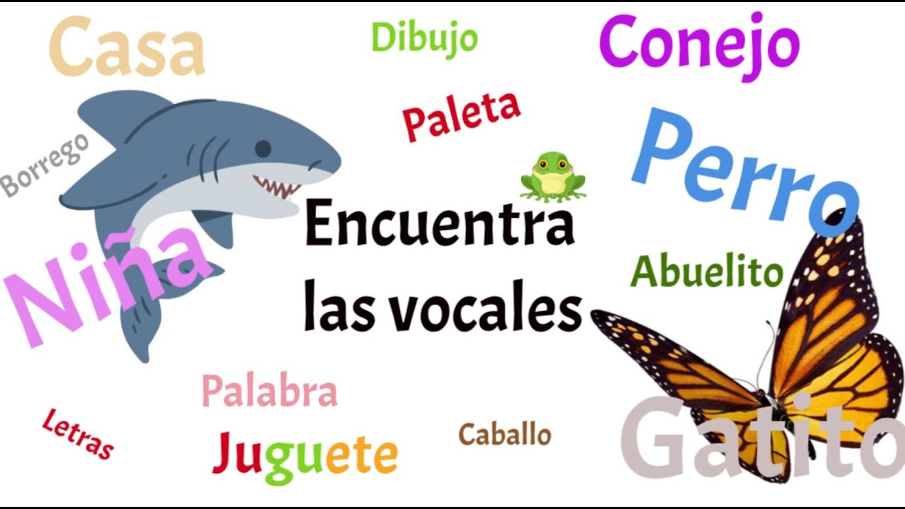 Encuentra las vocales - YouTube