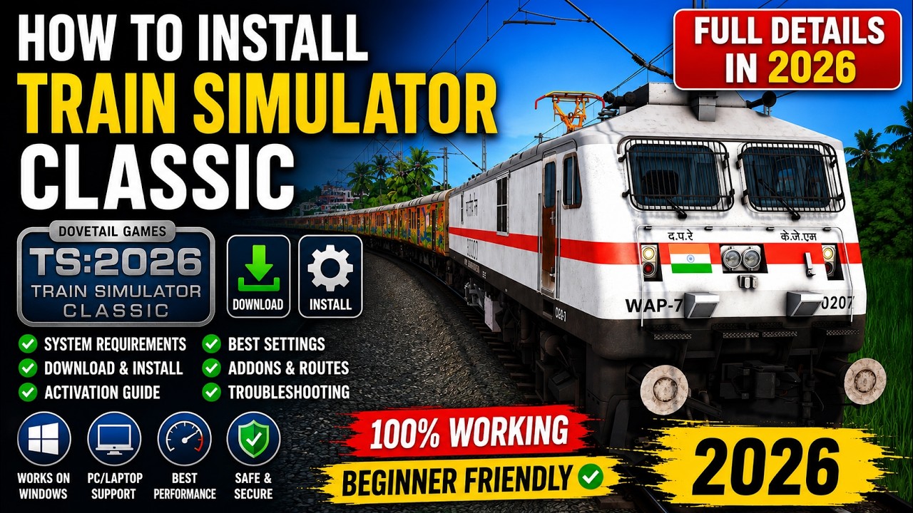HOW TO INSTALL INDIAN TRAIN SIMULATOR PC GAMEPLAY IN 2025 |||| FHD ...