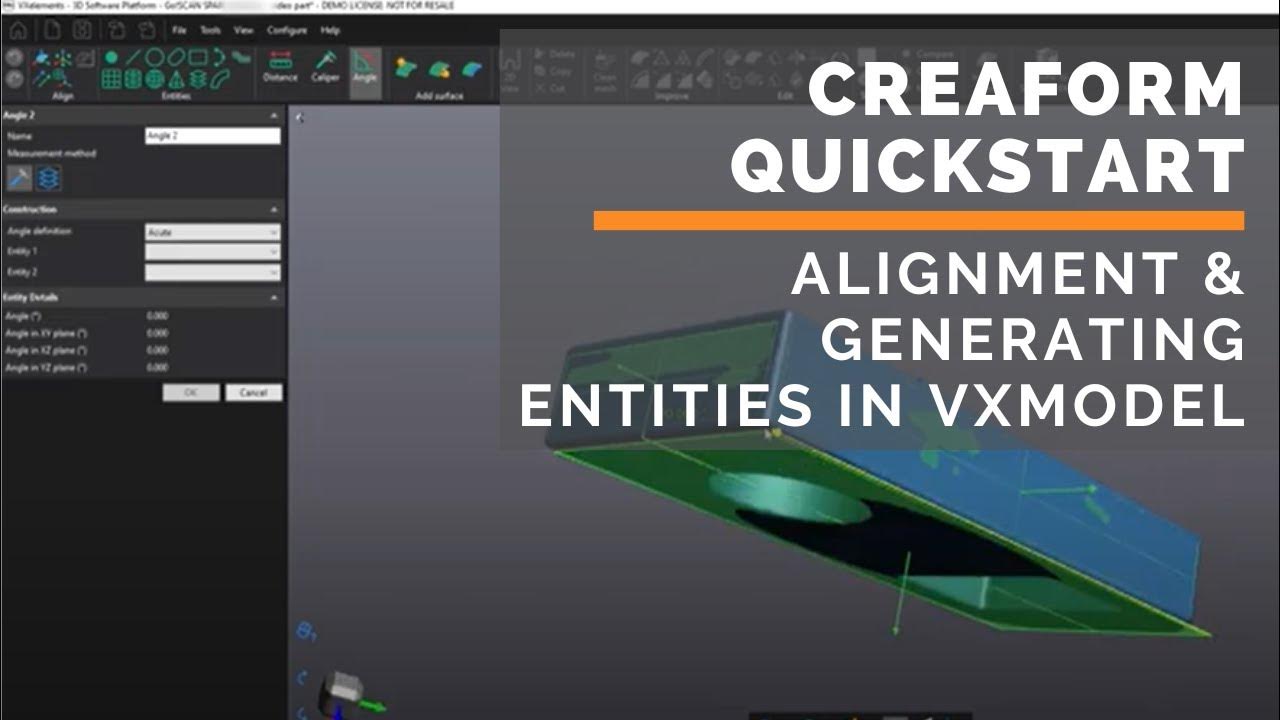 Creaform Quick Start Series - Part 2 - Alignment and Generating Entities in VXModel - YouTube