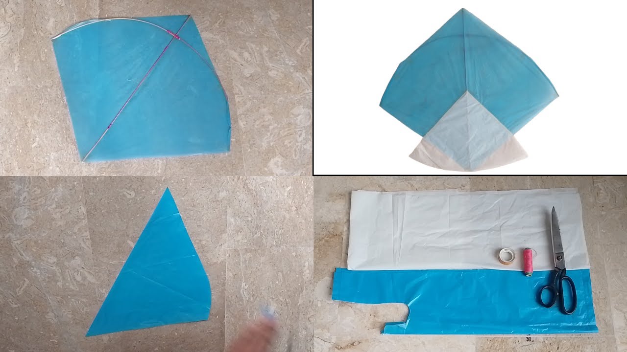Plastic Bag Patang Banana Ka Tarika|| How To Make A Plastic Bag Kite At ...