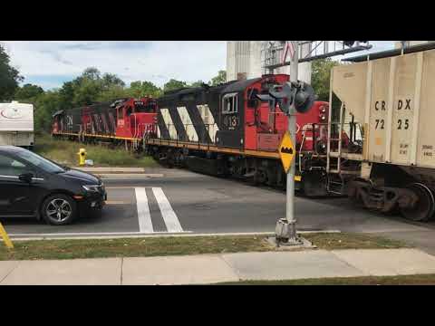 CN L540 GP38-2's 4705 4708 Vintage CN GP9RM 4131 At Queen Street Kitchener Ontario Huron Park ...