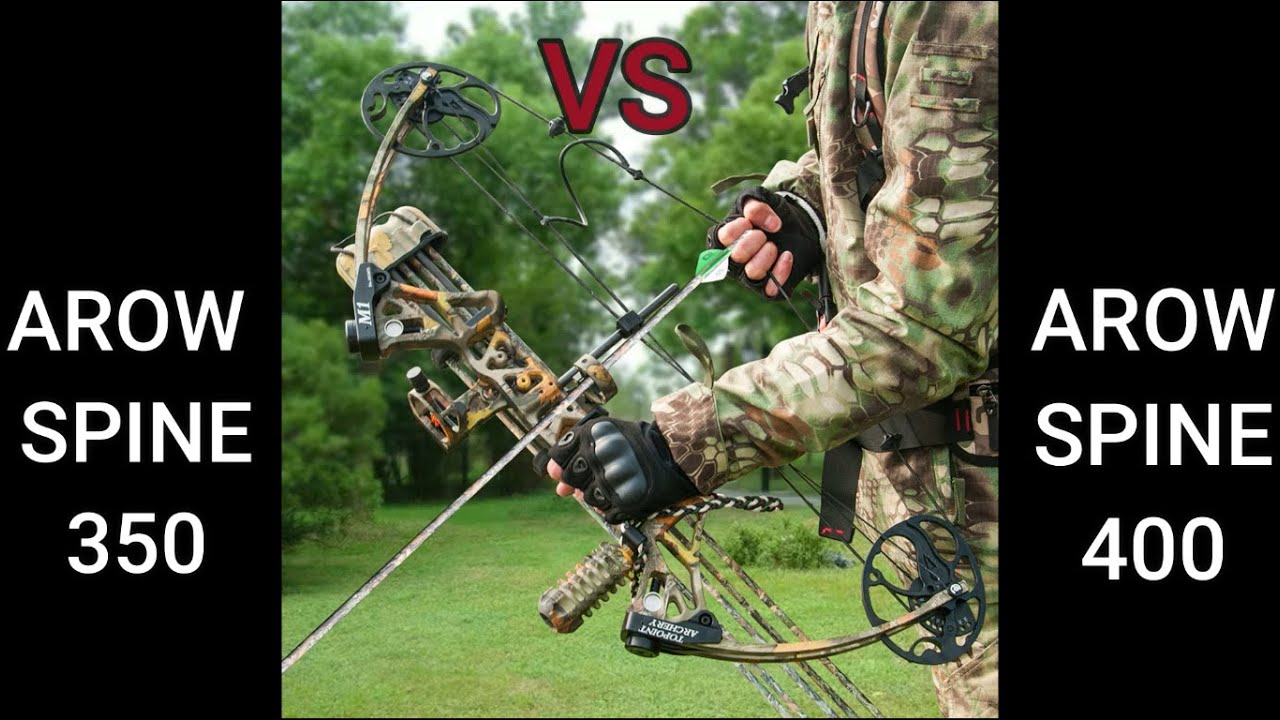 Compound Bow Set at 60 lbs: Arows Spine 350 vs 400. - YouTube
