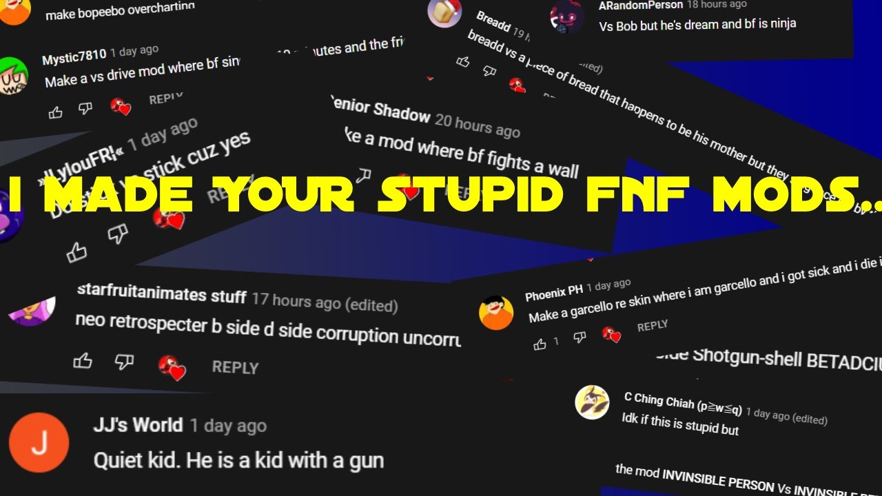 I made YOUR stupid fnf mod ideas! - YouTube