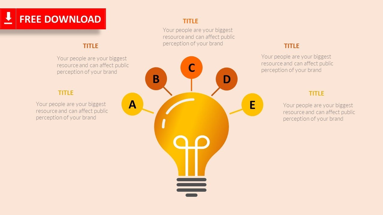 05- 5 Steps Infographic Slide in PowerPoint I Bulb Infographic I How to ...