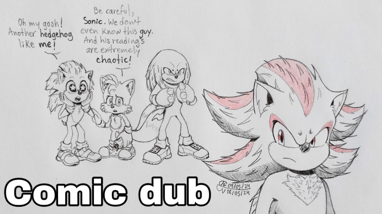 Team Sonic meets Shadow(Sonic movie comic) - YouTube
