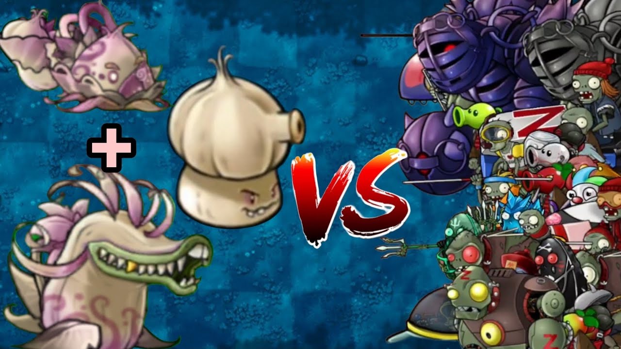 PvZ Fusion : Ultimate King Garlic Godzilla And Garlic Team Vs All Giga ...