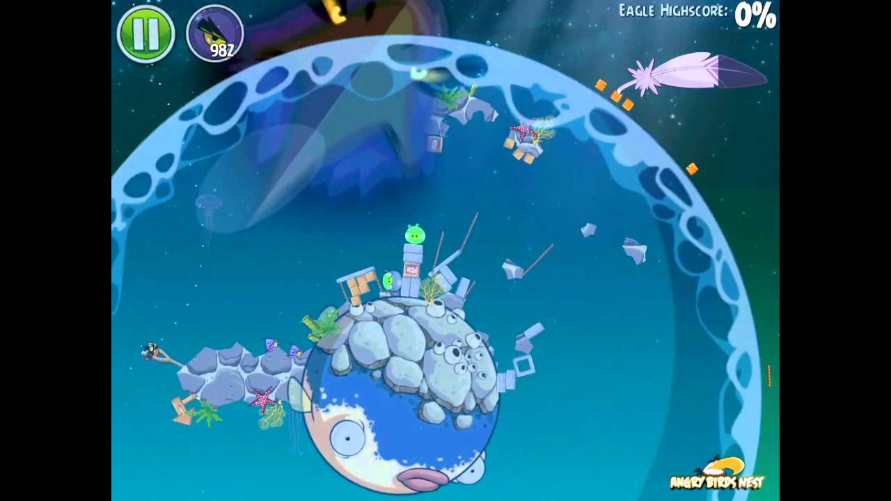 Angry Birds Space Pig Dipper 6-19 Space Eagle Walkthrough - YouTube